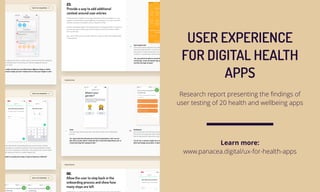 UX for Health Apps - 6 Rules for User Onboarding | PDF