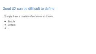 UX for Product Excellence | PPT