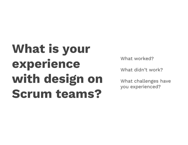 UX in an Agile World - Scrum Gathering | PPT