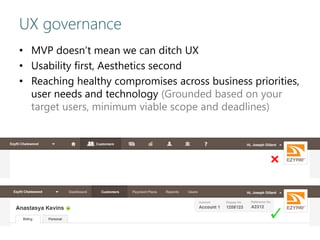 UX in designing minimum viable products, applying lean UX principles | PDF