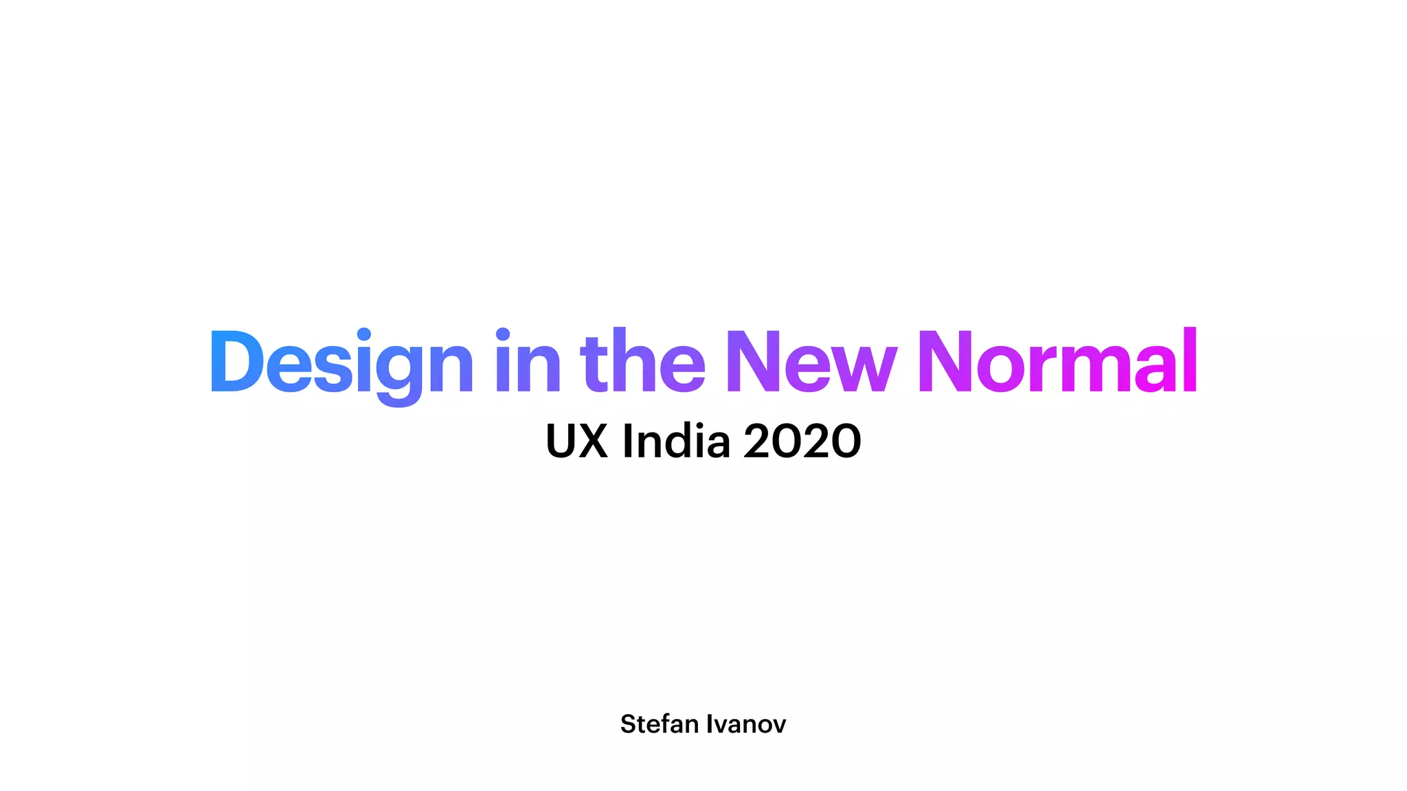 Design in the New Normal | PPT