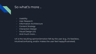 UX is more than UI | PPT