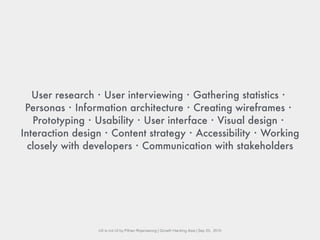 UX is not UI: An introduction to UX | PDF