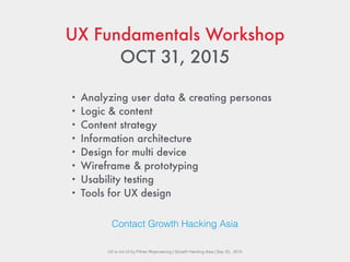 UX is not UI: An introduction to UX | PDF