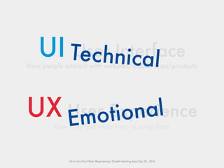 UX is not UI: An introduction to UX | PDF