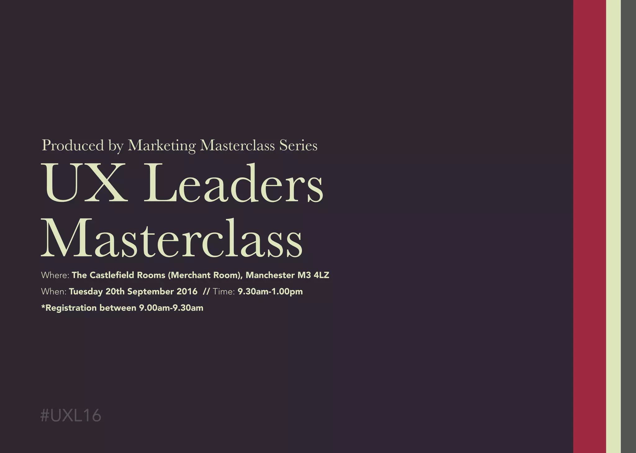 UX Leaders Masterclass - Official Brochure | PPT