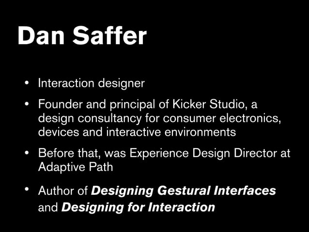 UX London Redux - Dan Saffer | PPT