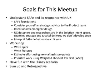 SAFe Framework and UX - UX Meetup Dayton | PPTX