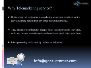 Employ in Telemarketing Services to Generate Business | PPTX
