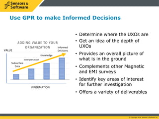 Ground Penetrating Radar (GPR) | Military | UXO | PPTX | Geology | Science