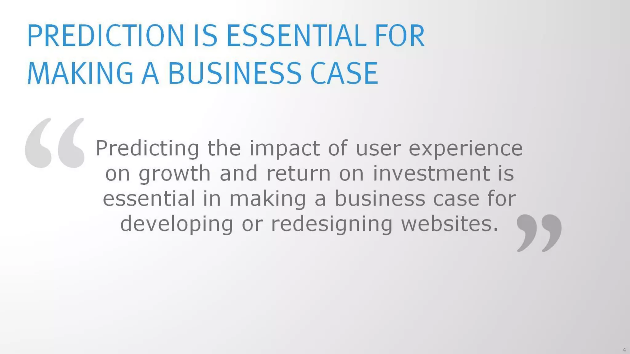 UX and Predictive ROI | PDF