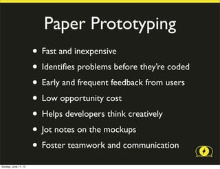 Ux paper prototyping | PDF