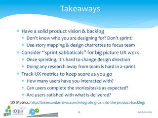Integrating UX into an Agile Process | PPTX