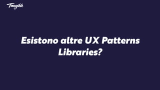UX Patterns Library | PPT