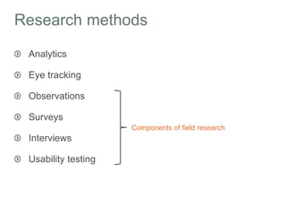 How to conduct field research for mobile apps | PPT