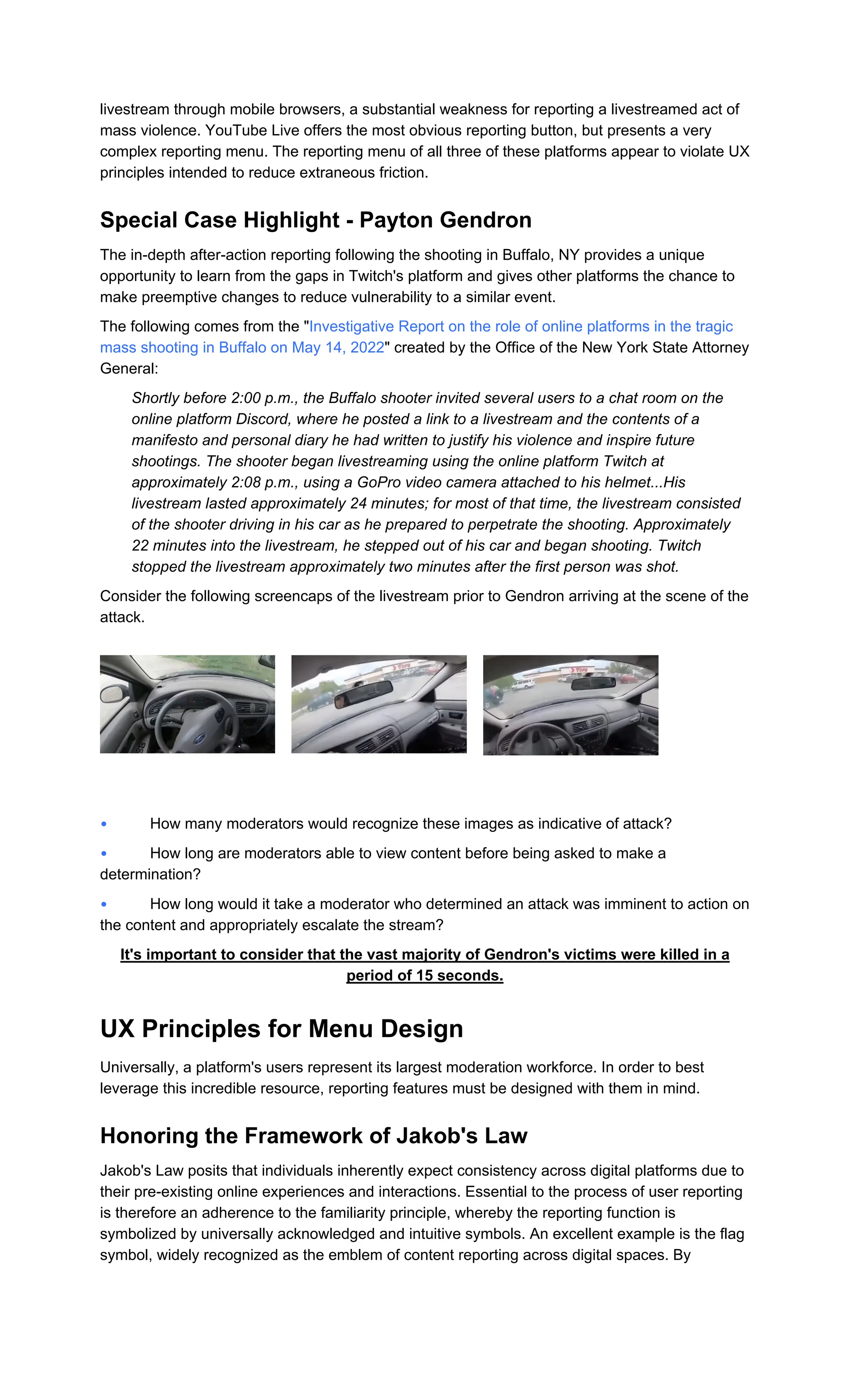 UX Principles and Livestreamed Violence | PDF