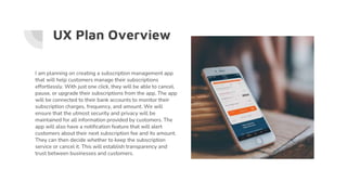 UX Research and Plan for stopping unwanted subscriptions | PPT