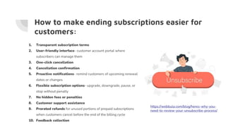 UX Research and Plan for stopping unwanted subscriptions | PPT