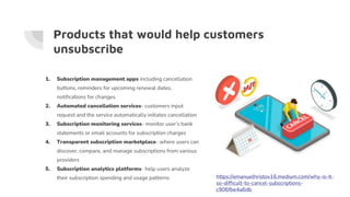 UX Research and Plan for stopping unwanted subscriptions | PPT