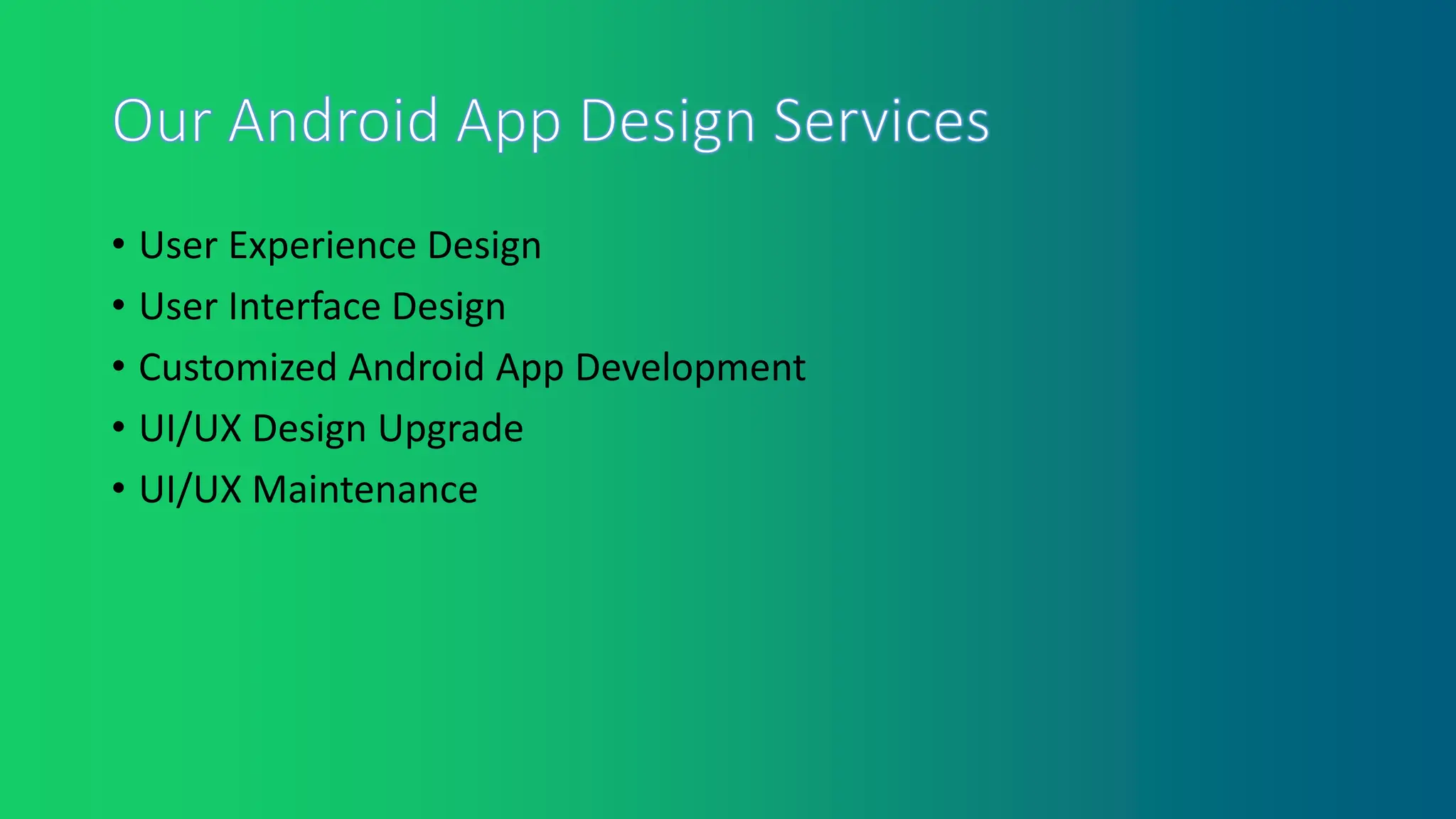 Android UI/UX Development Services | PPTX