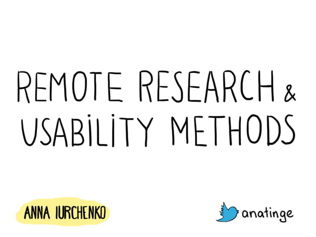 Remote user research & usability methods to gather important insights ...