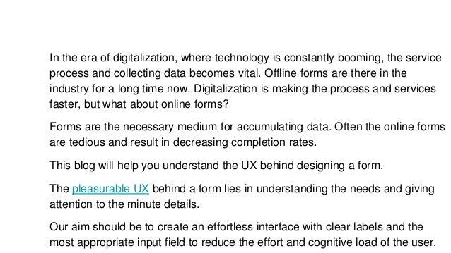Ux tips to design better online forms | PPTX