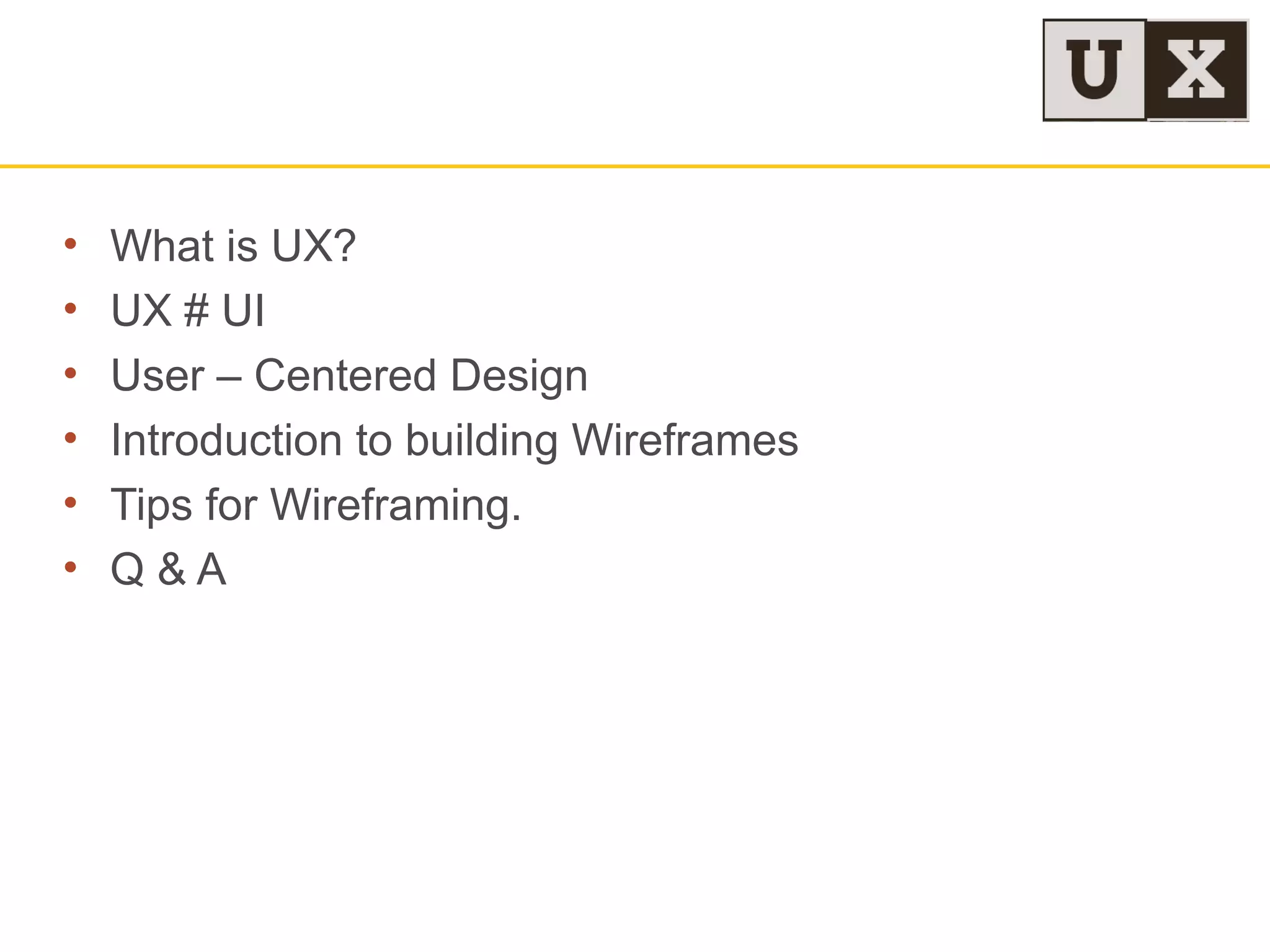 Introduction to User Experience Design | PPT
