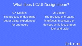 UX/UI Design and How It Works | PDF