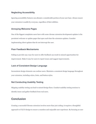 UX/UI Design Tips for Building a Successful Chrome Extension | PDF