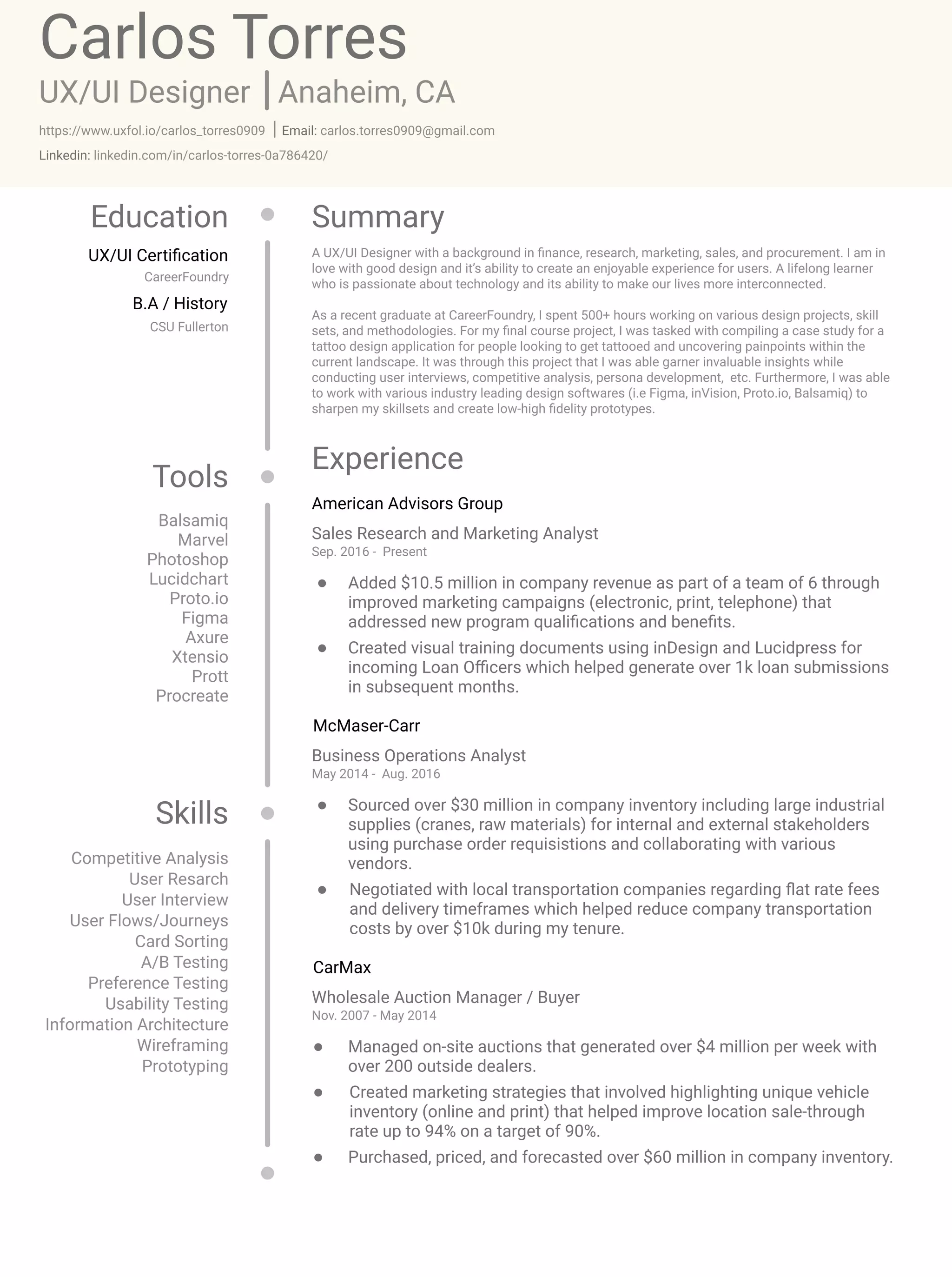 UX/UI Resume | PDF | Business | Business and Finance