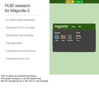 Magnolia 5's new UX | PDF