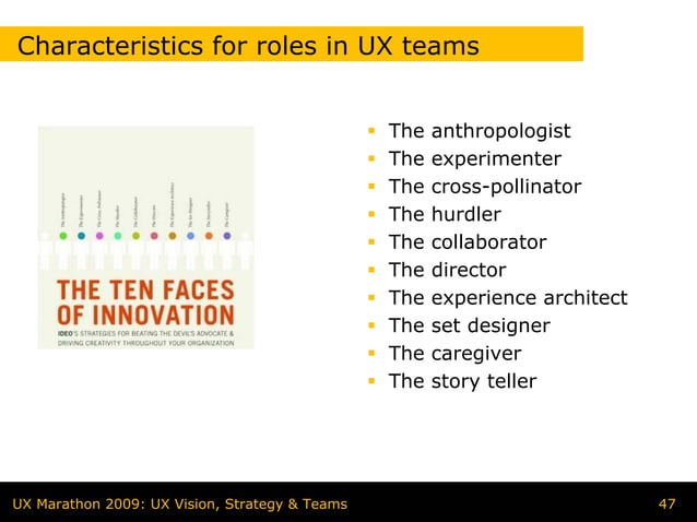 UX Vision, Strategy and Teams by Susan Wolfe, Optimal Experience | PPT