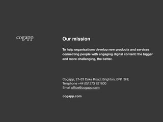 Cogapp's World Usability Day Slides | PPT