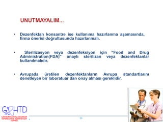 Uygun dezenfektan secimi nasil olmalidir | PPT
