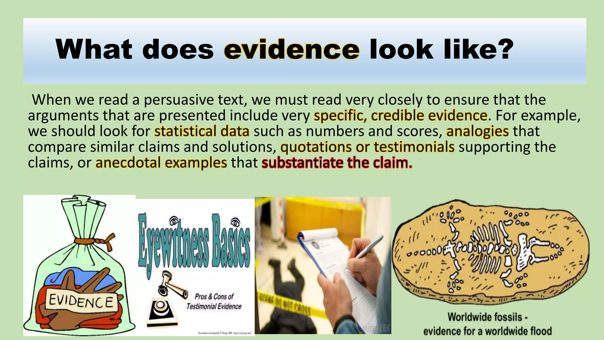 What is evidence | PPTX