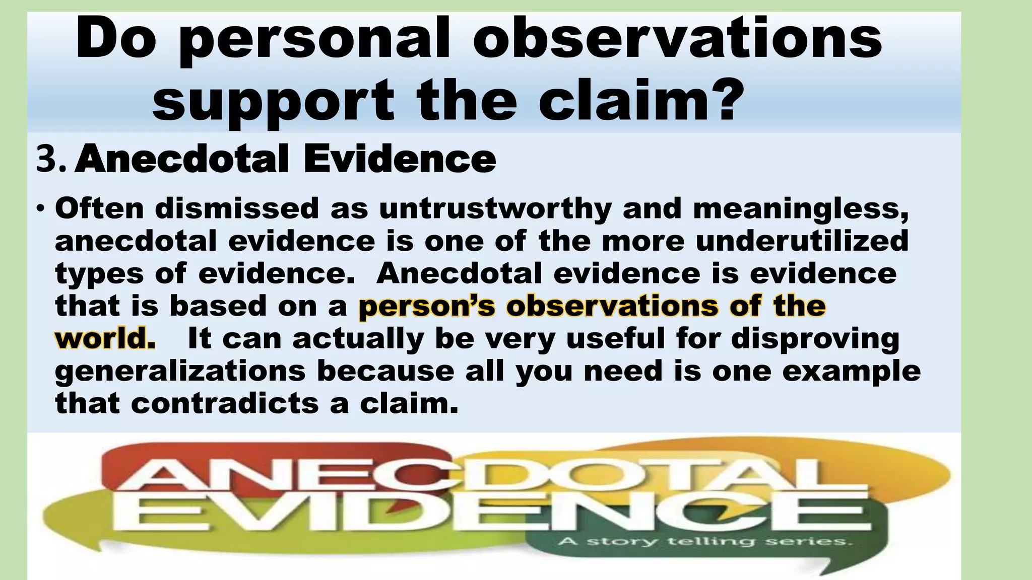 What is evidence | PPTX