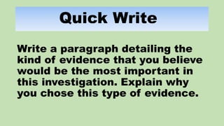 What is evidence | PPTX