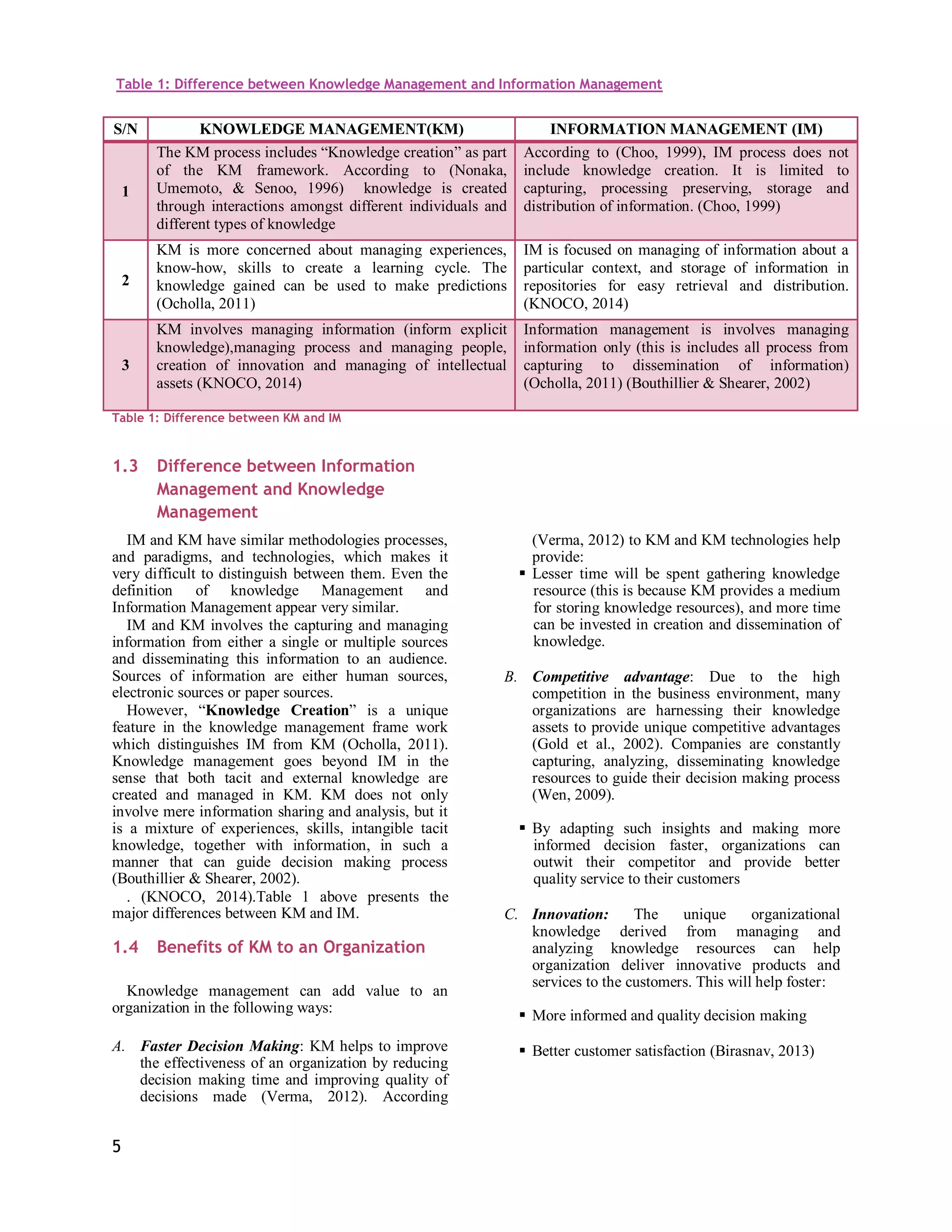 Concepts of Knowledge Management: Case Study -KPMG, Calibro,Knova | PDF