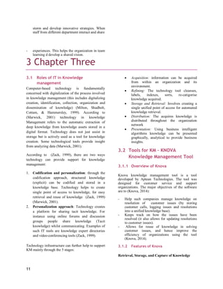 Concepts of Knowledge Management: Case Study -KPMG, Calibro,Knova | PDF