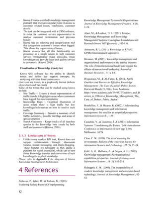 Concepts of Knowledge Management: Case Study -KPMG, Calibro,Knova | PDF