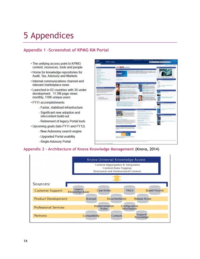 Concepts of Knowledge Management: Case Study -KPMG, Calibro,Knova | PDF