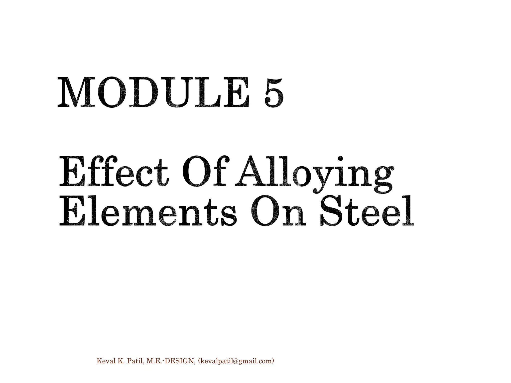 Alloying elements | PPTX | Chemistry | Science
