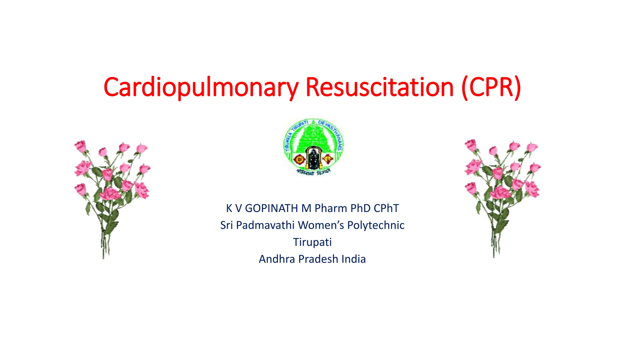 Cardio Pulmonary Resuscitation - CPR HandsTraining | PPT