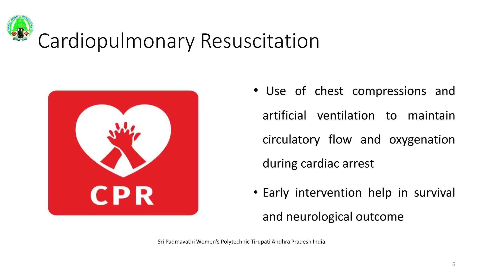 Cardio Pulmonary Resuscitation - CPR HandsTraining | PPTX
