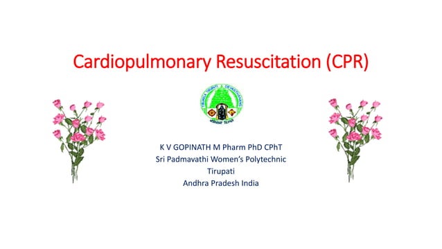 Cardio Pulmonary Resuscitation - CPR HandsTraining | PPT