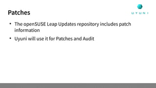 Uyuni: Introduction & how to do systems management | PPT