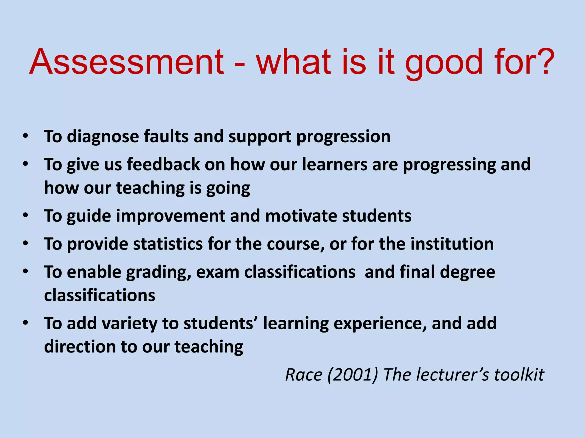 Why assessment? | PPTX