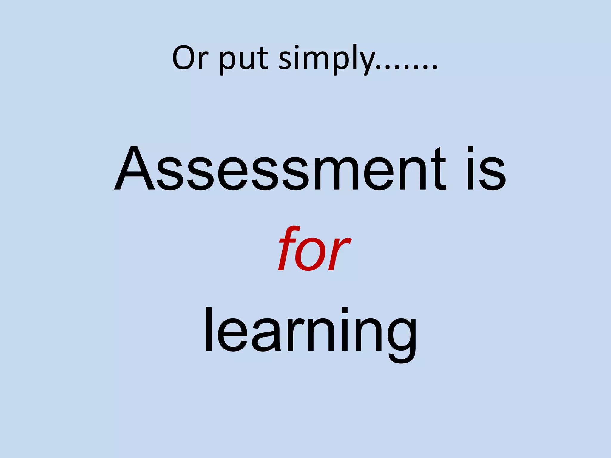 Why assessment? | PPTX