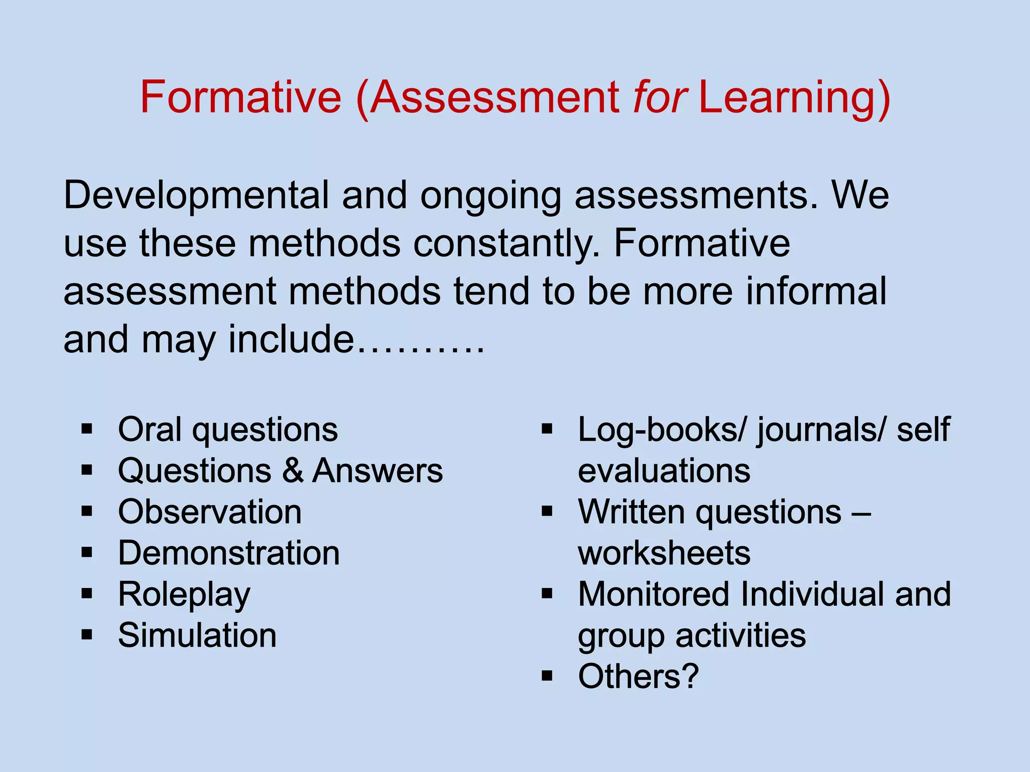Why assessment? | PPTX