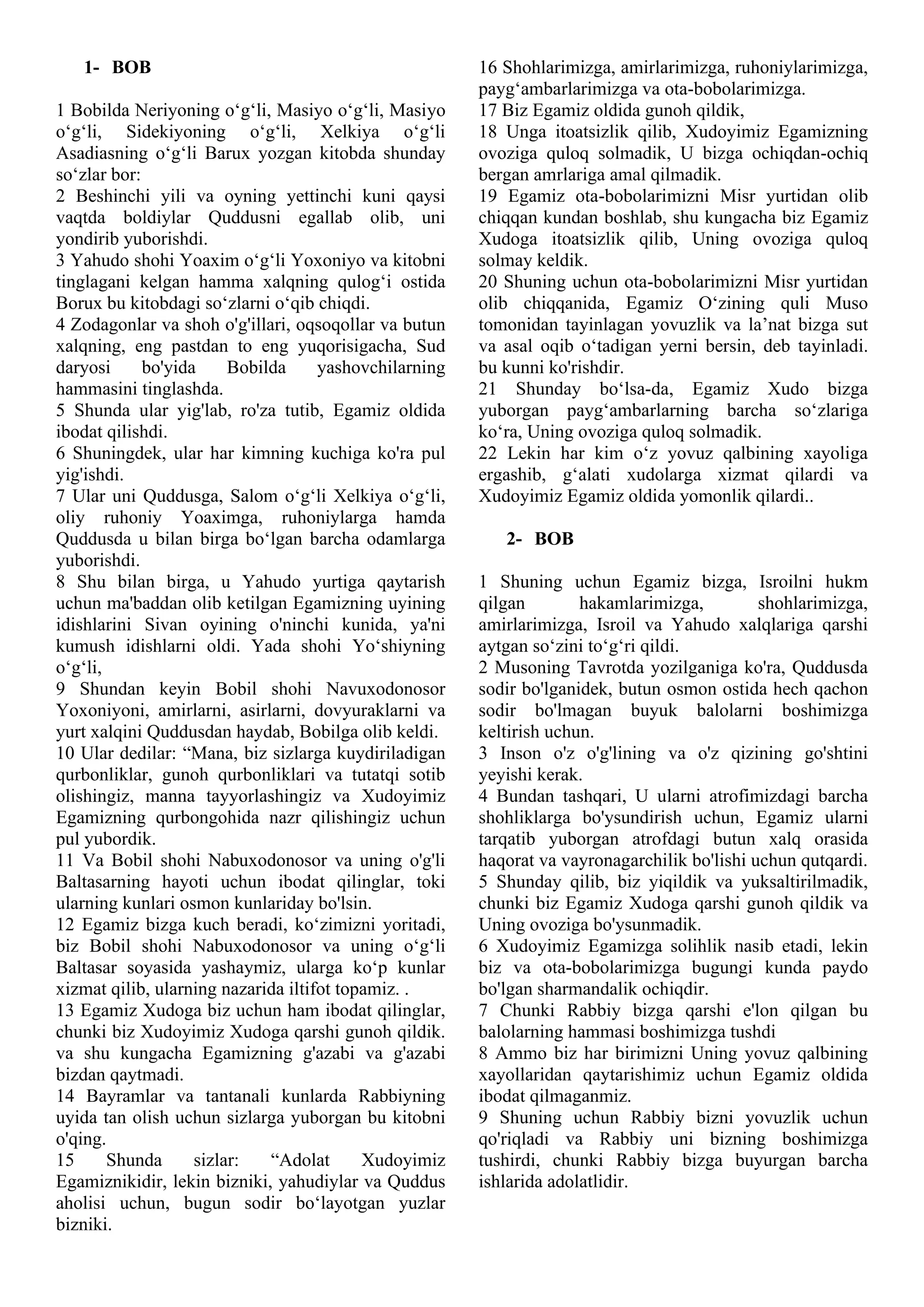 Uzbek - Book of Baruch.pdf